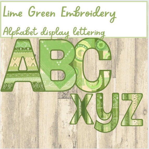 Green Lettering Display