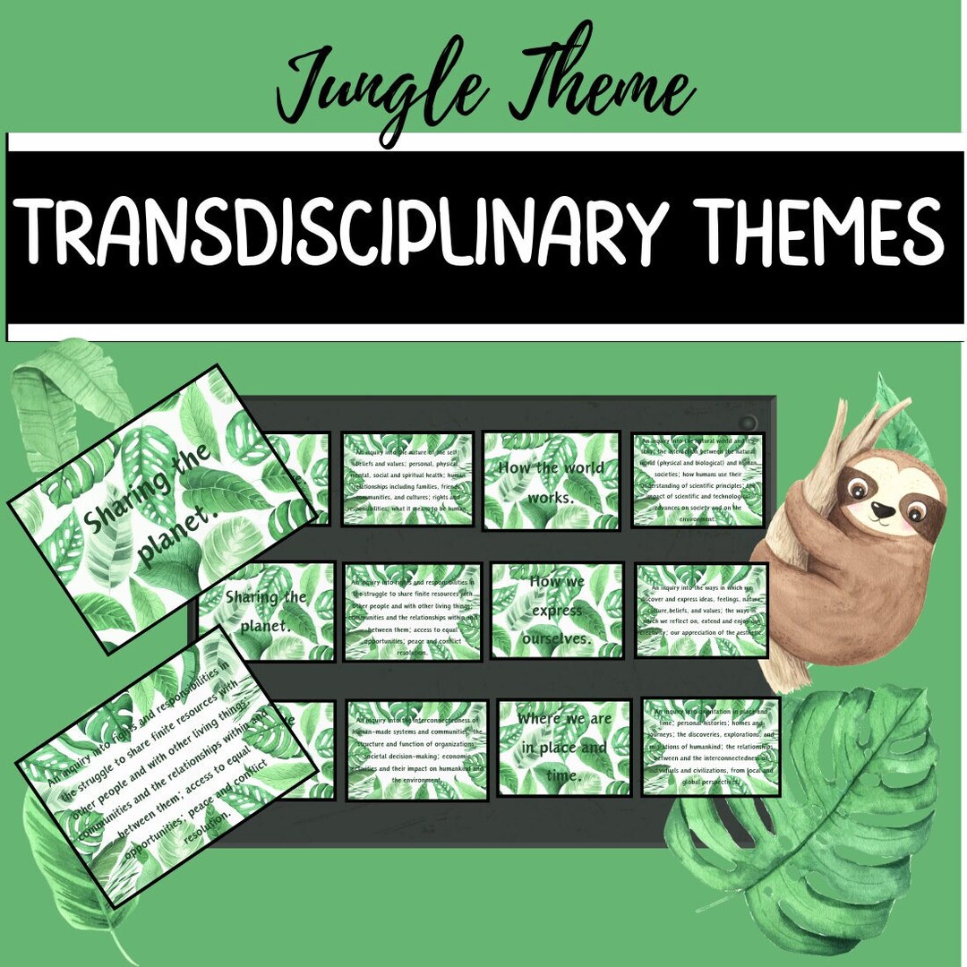 IB PYP Transdisciplinary Themes Poster Set for Classroom Display and ...