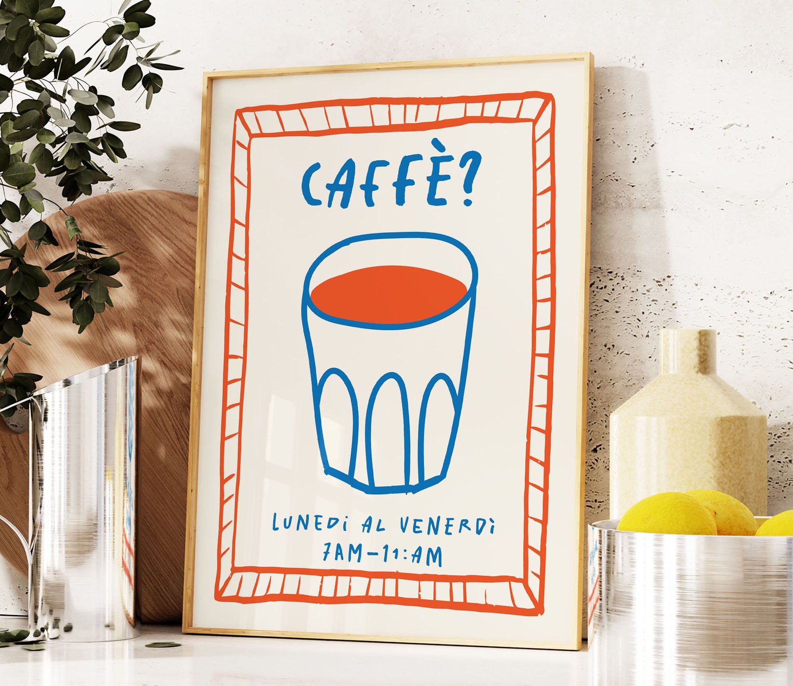 Retro Caffe Poster, Italian Coffee Print, Espresso Coffee Art Print ...