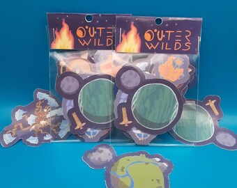 Outer Wilds Travelers Sticker Set Brushed Gold - Etsy