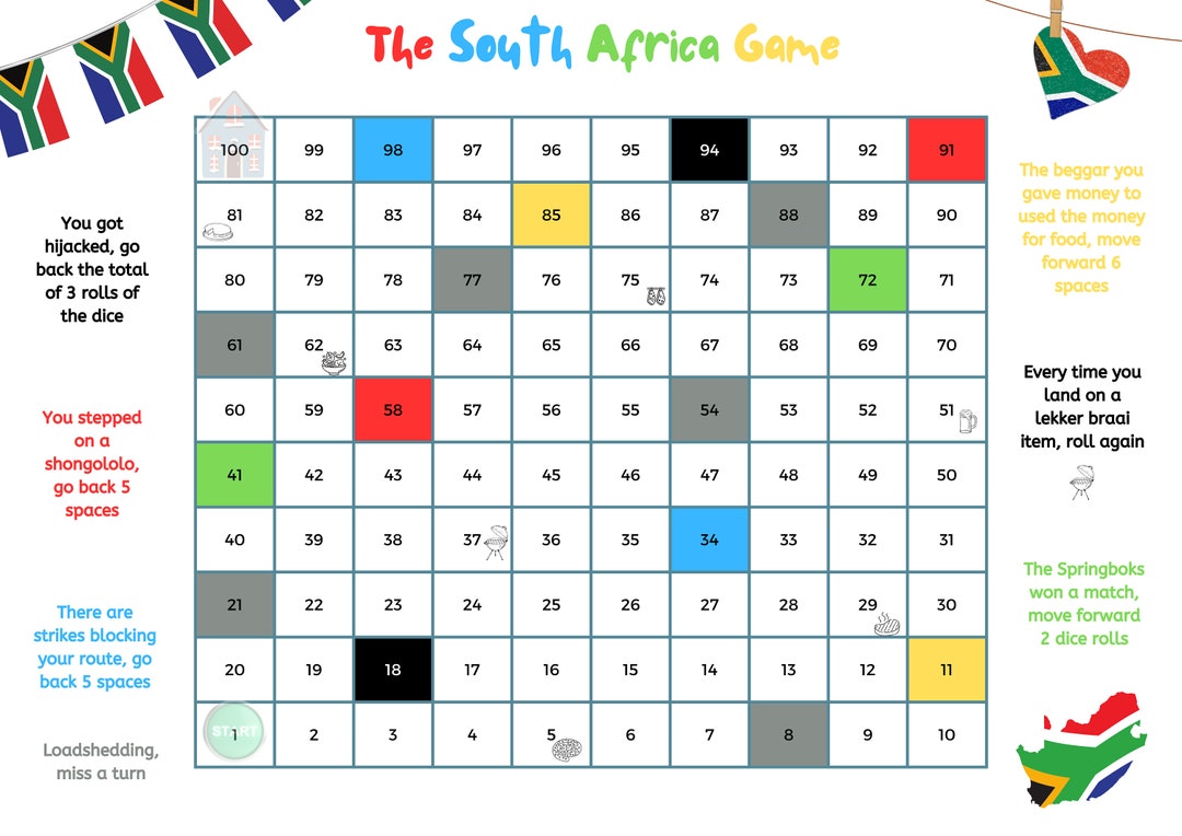 South Africa Board Game - Great Fun for Braais! - Etsy