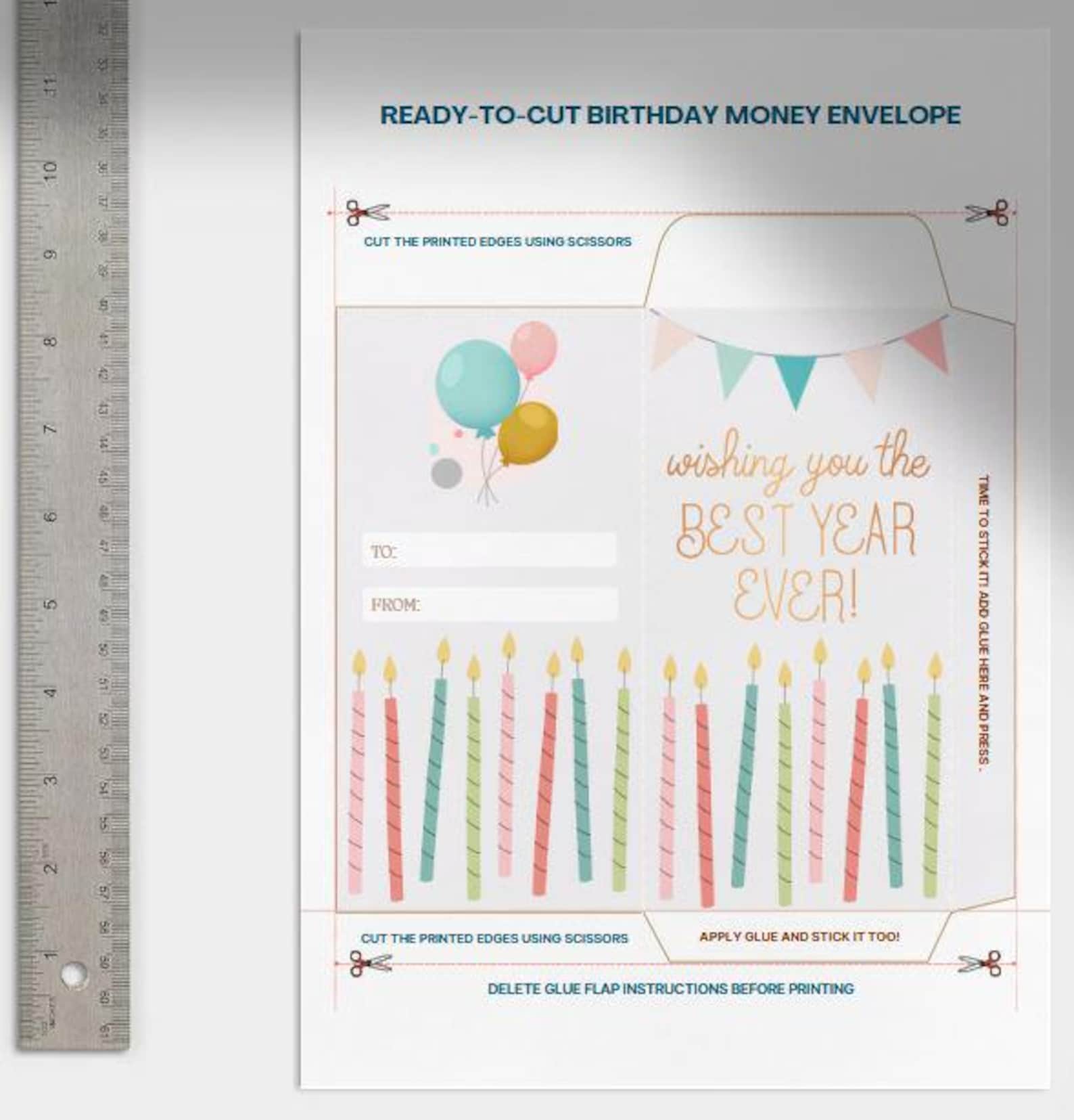 Birthday Envelopes / Money Wallets / Gift Card Envelopes - 5 Different ...