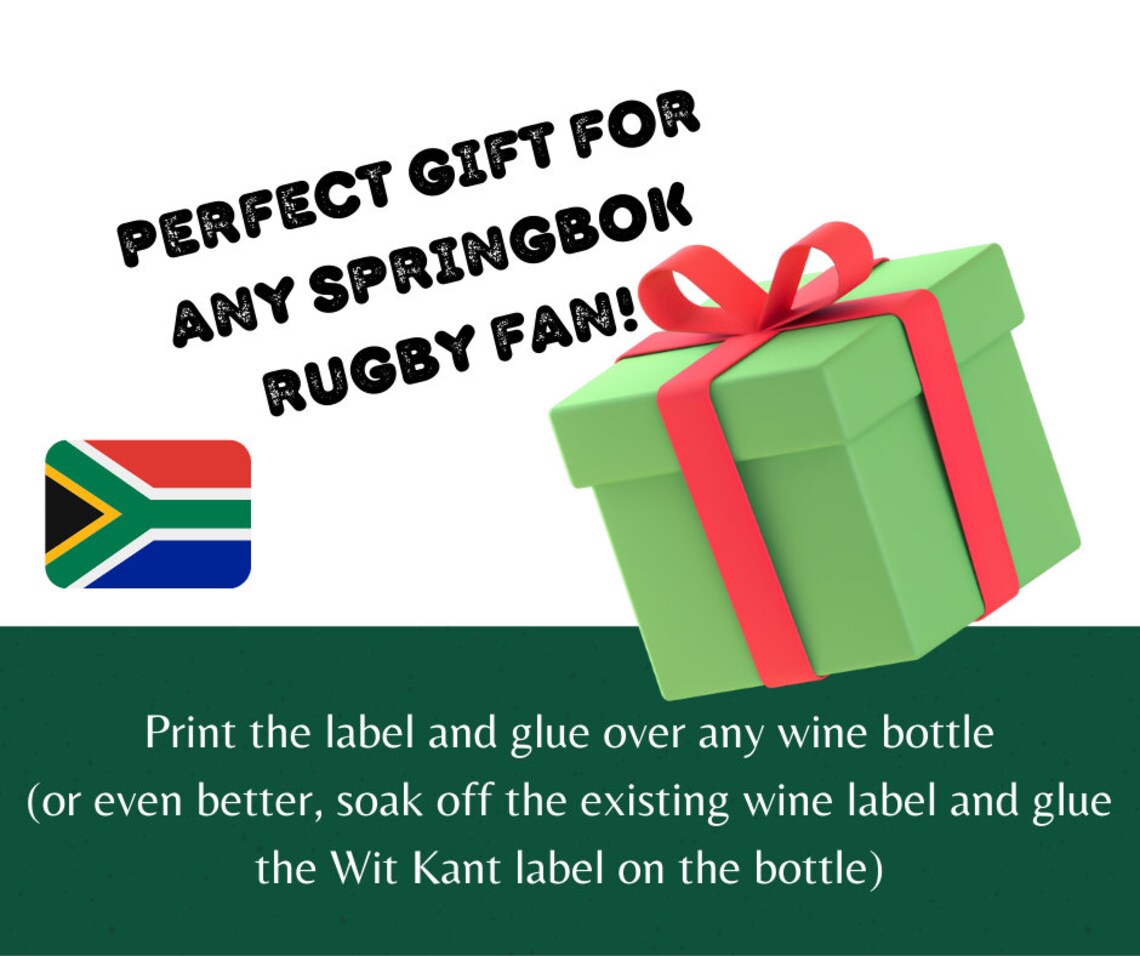 Wine Label - Springbok Rugby World Cup Winners - Etsy