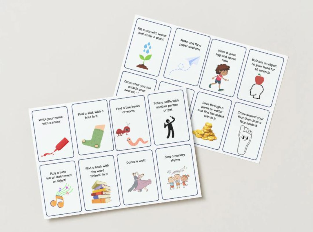 Scavenger Activities Game for Children to Adults - Pdf Printable ...