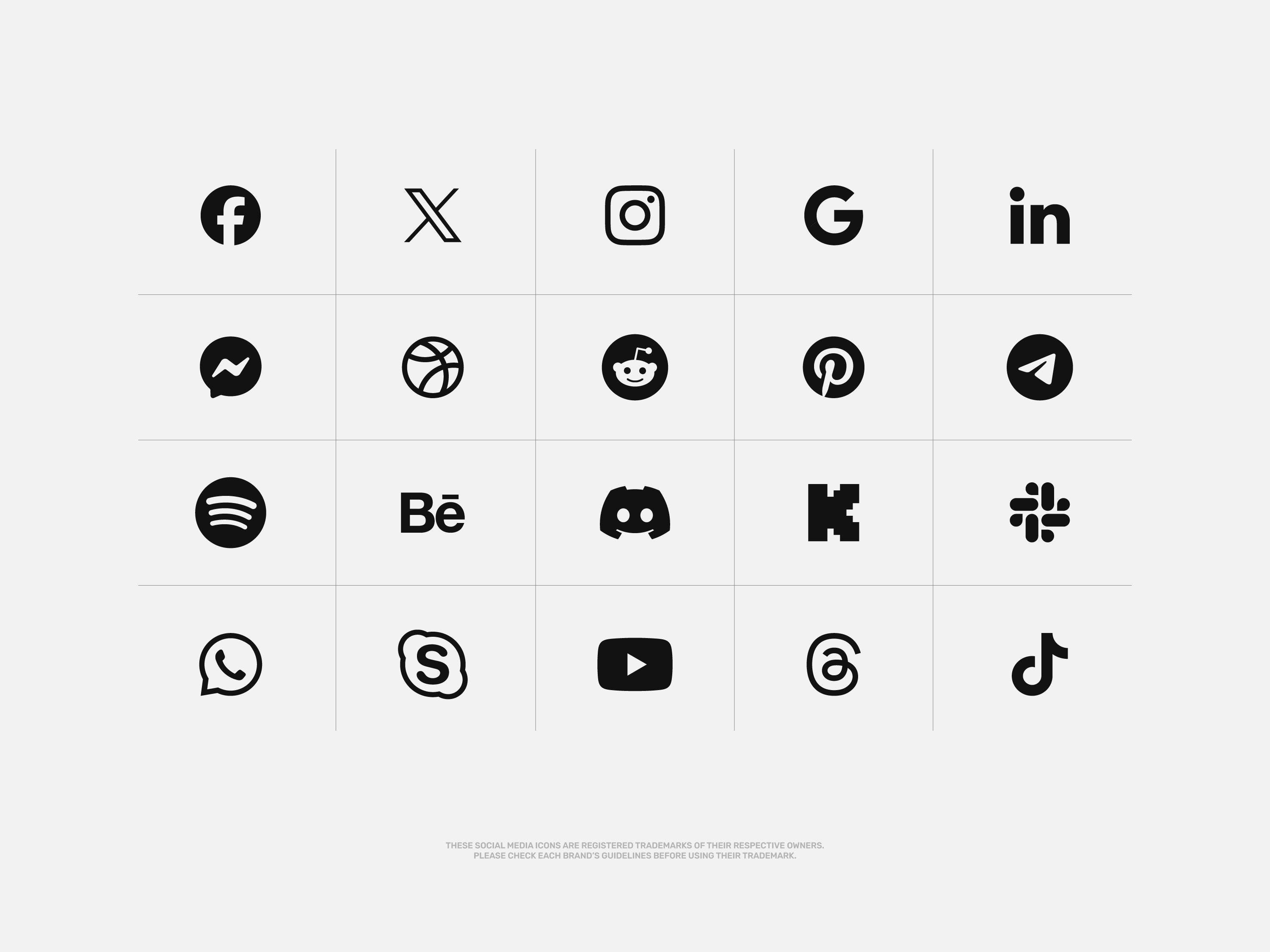 60+ Minimalist Social Media Icons · Ultra High Resolution · Fully ...