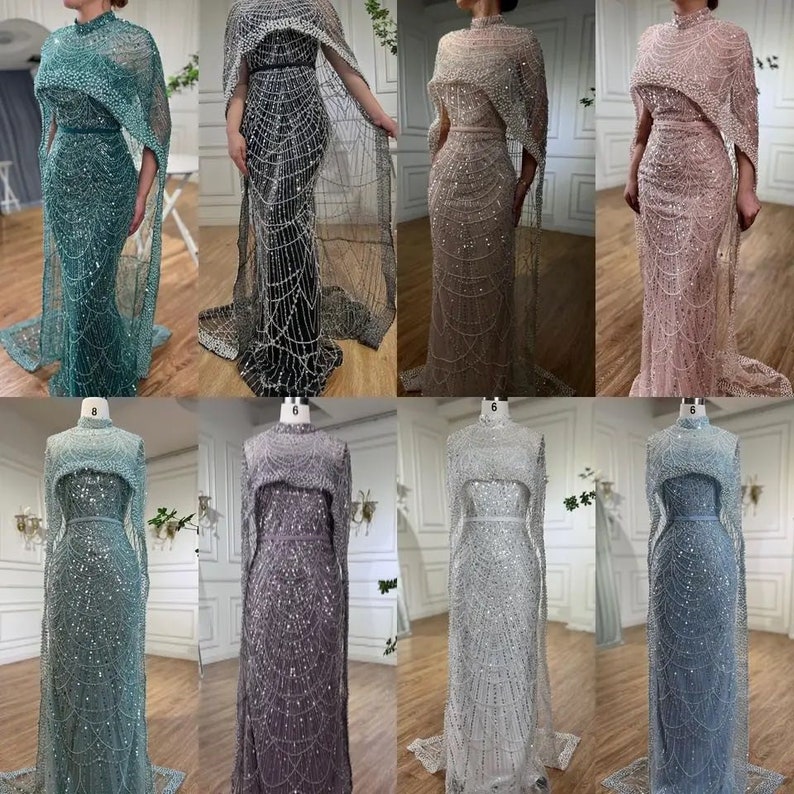 Glittering Gala Gown Luxury Evening Dress Prom Dress Mermaid Sleeveless ...