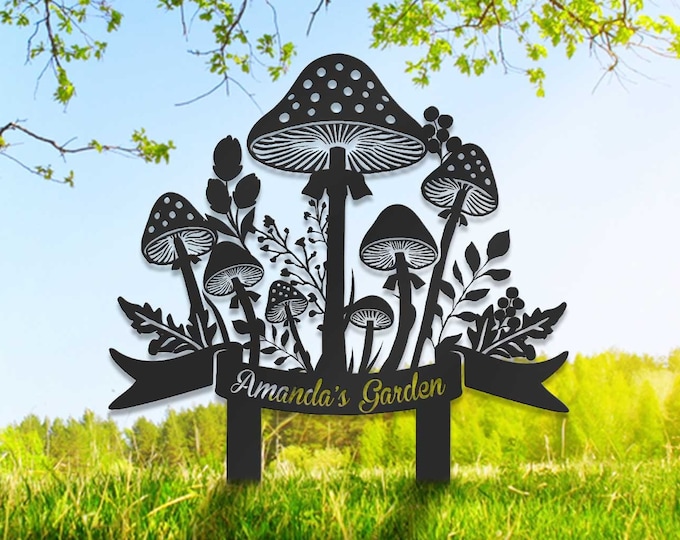 Mushroom Garden Decor Set of 3 - Etsy