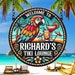 Custom Colorful Parrot Bar Metal Sign, Parrot Bar Sign, Tiki Bar Sign ...