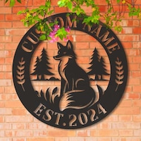 Fox Wooden Sign Red Fox Running Large Scale Fox Decor Outdoor Decor ...