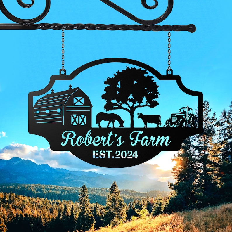 Personalized Ranch Metal Sign, Design Your Own Farm Sign, Farmville ...