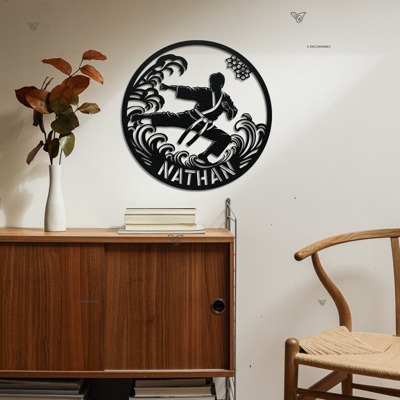 Custom Boy Karate Martial Arts Metal Sign With LED Light, Martial Arts ...