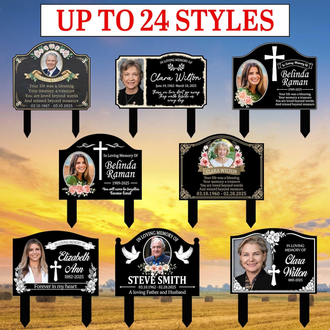 Personalized Photo Grave Marker, Photo Grave Marker, Memorial Name ...