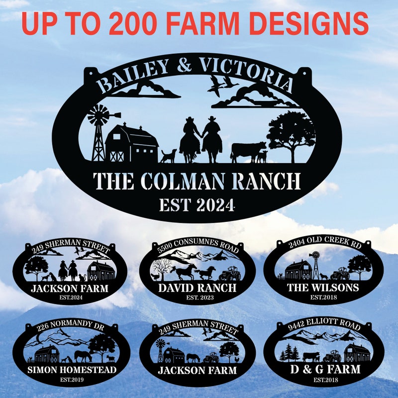 Custom Farm Sign - Etsy