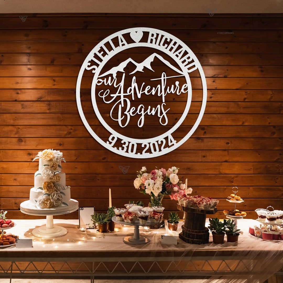 Custom Wedding Sign, Personalized Wedding Gift for Couple, Wedding Date ...