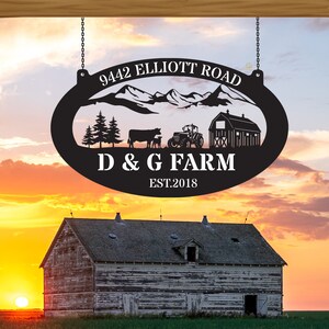 Custom Your Metal Farm Sign, Design Your Own Farm Sign, Farmhouse Metal ...