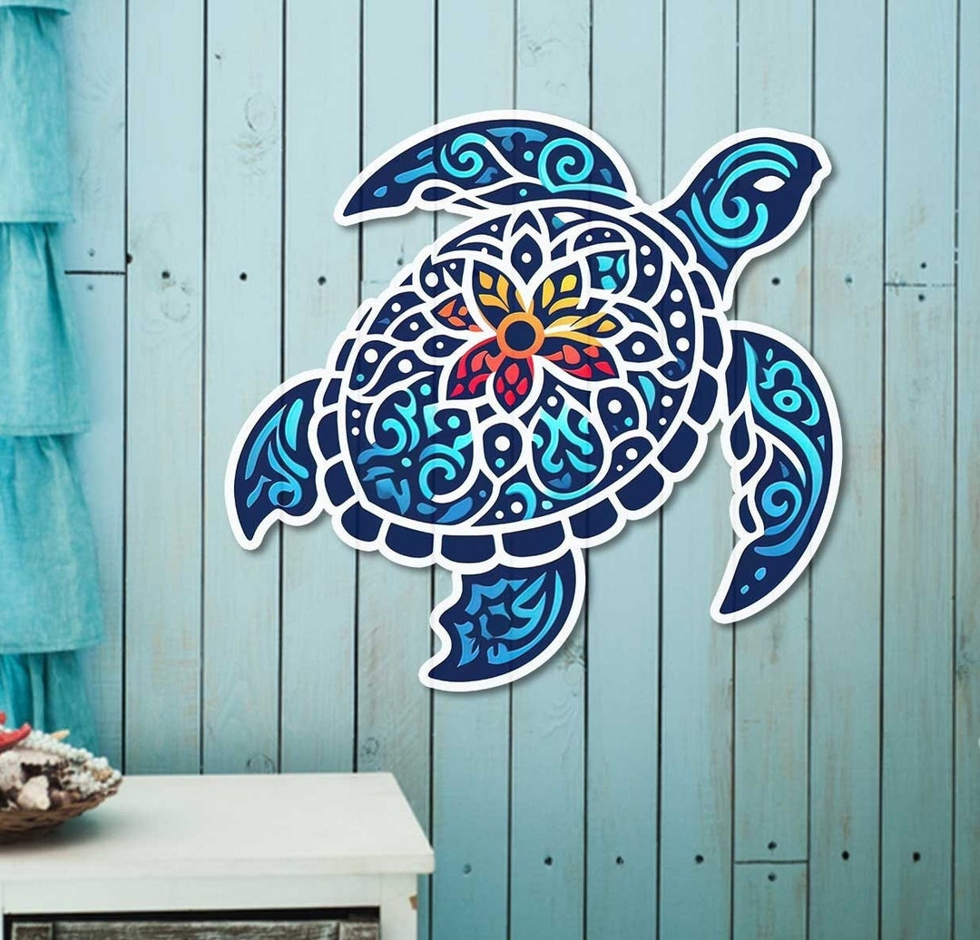 Colorful Turtle Wreath Sign, Sea Turtle Sign, Home Decor, Turtle Wall ...