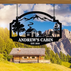 Personalized Metal Cabin Name Sign, Custom Your Cabin Sign, Hunting ...