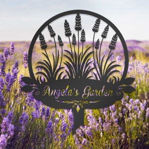 Custom Metal Lavender Stake Sign, Lavender Decoration, Garden Flower ...