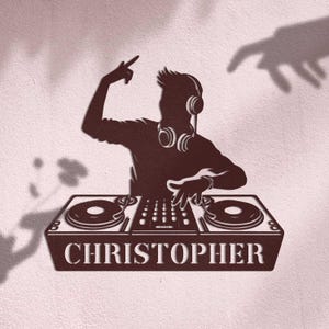 Personalized DJ Player Metal Sign With Led Lights, Custom DJ Gifts ...