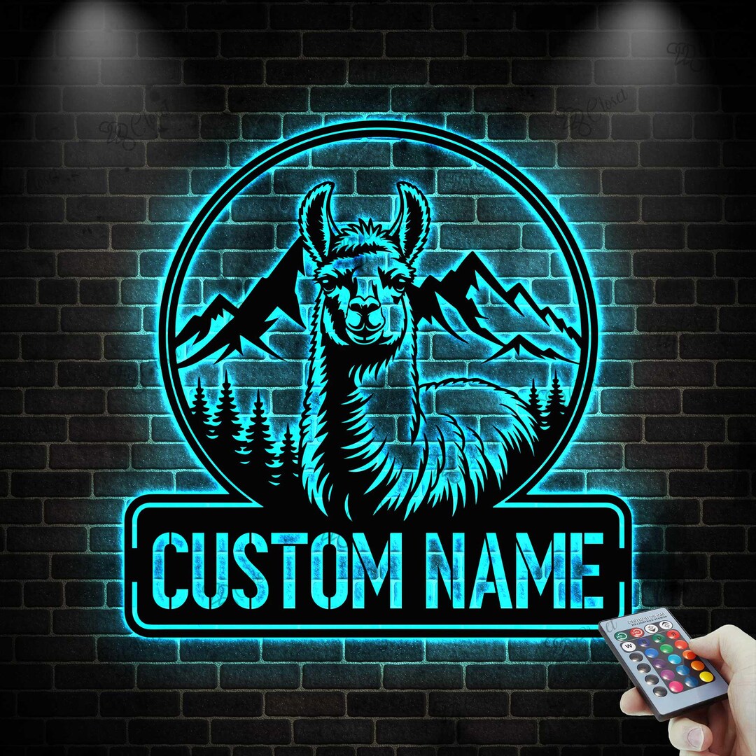 Custom Llama Metal Sign,alpaca Metal Wall Art,personalized Llama Farm ...