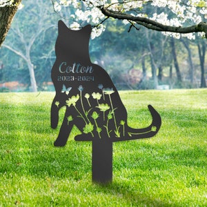 Custom Cat Memorial Sign, Cat Memorial Plaque, Cat Grave Marker, Cat ...