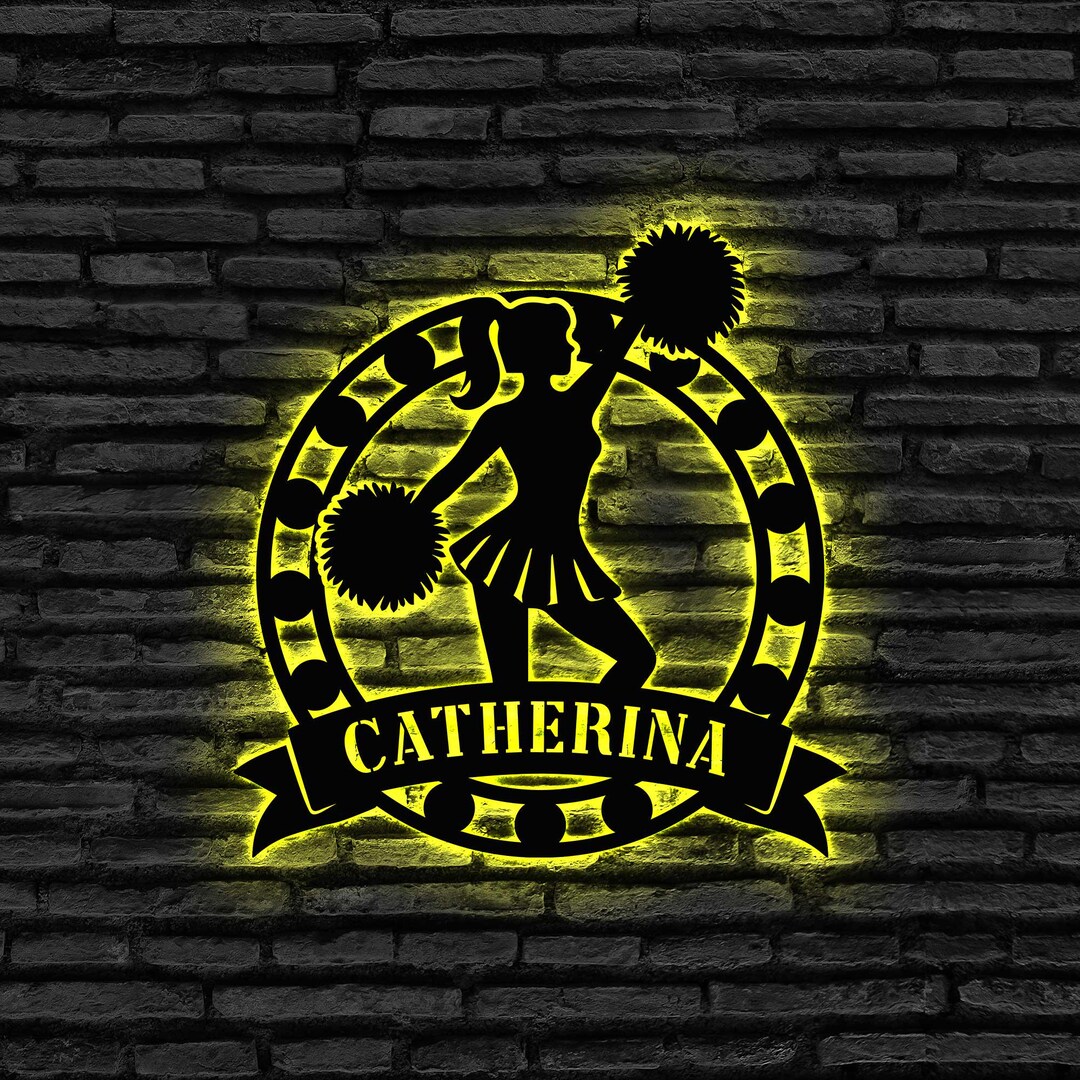 Custom Cheerleader Metal Sign, Personalized Cheerleader Name Sign ...