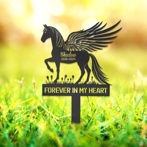 Personalized Horse Memorial Sign, Horse Grave Marker, Pet Loss Gift ...