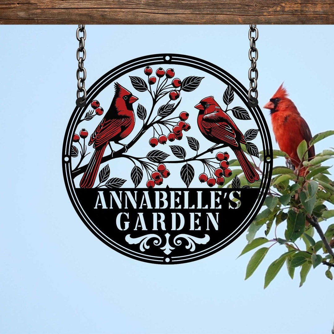 Custom A Pair of Cardinals Wall Decor, Cardinal Metal Sign, Cardinals ...
