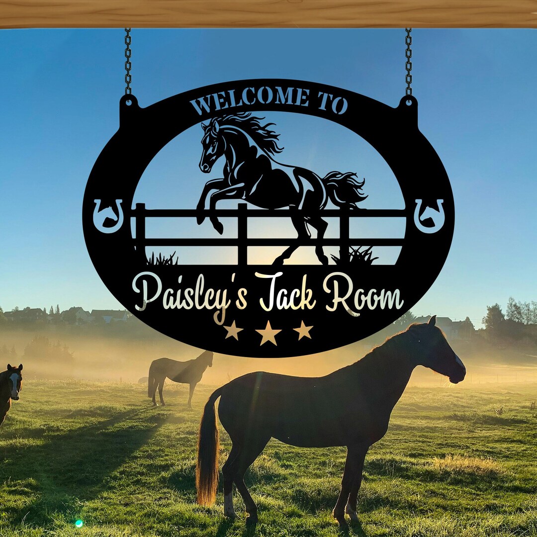 Custom Horse Ranch Sign, Farm Metal Sign, Barn Decor, Horse Wall Decor ...