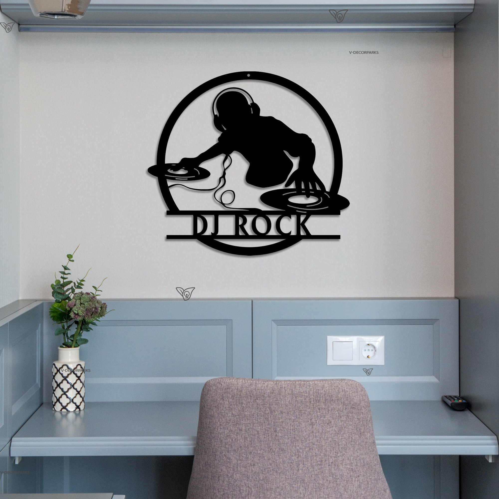 Custom DJ Metal Sign With LED Light, DJ Player Metal Sign, Music Lovers ...