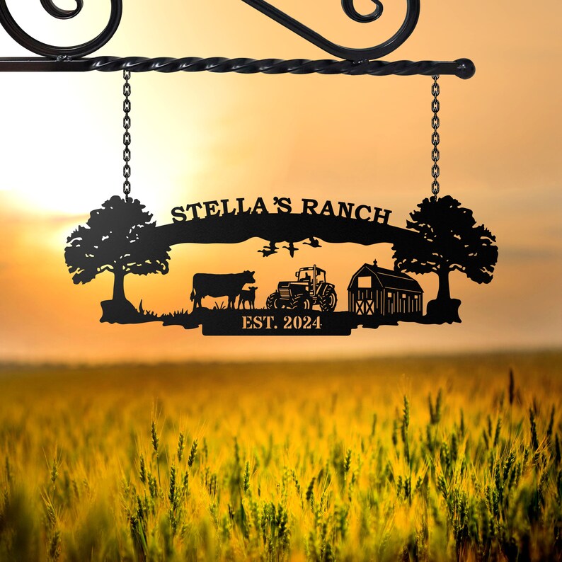 Personalized Ranch Metal Sign, Design Your Own Farm Sign, Farmville ...