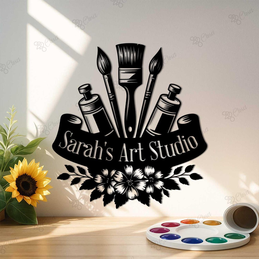 Custom Art Studio Metal Sign, Custom Artist Sign, Artist Gift, Painter ...
