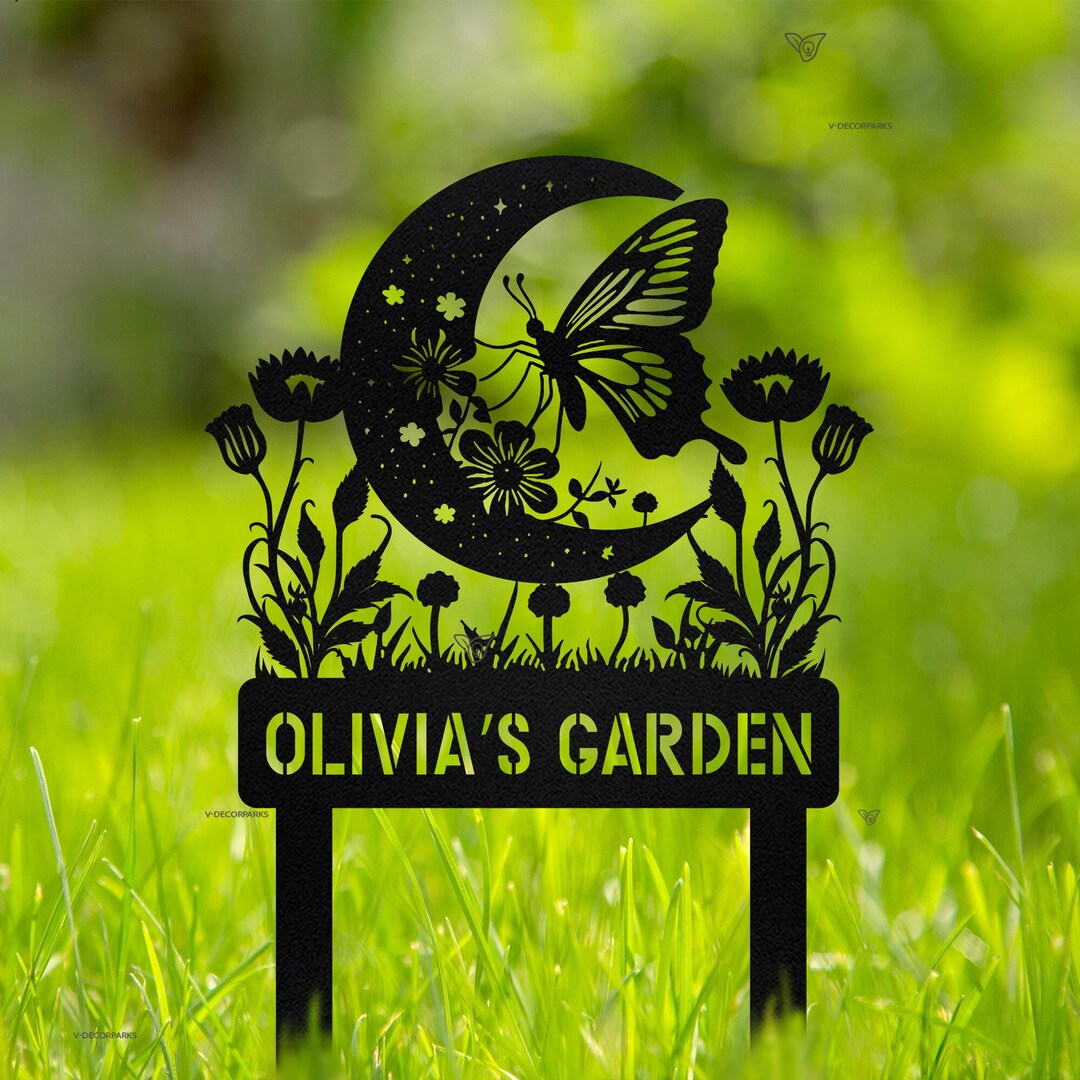 Custom Butterfly Garden Sign, Personalized Garden Sign, Garden Decor ...