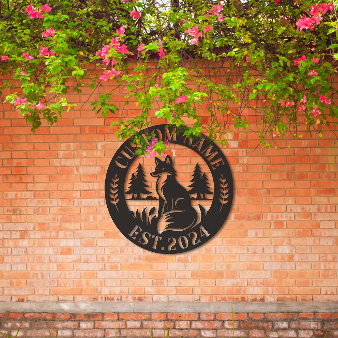 Custom Metal Fox Wall Art, Fox Decor, Fox Lover Gift, Fox Cabin Sign ...