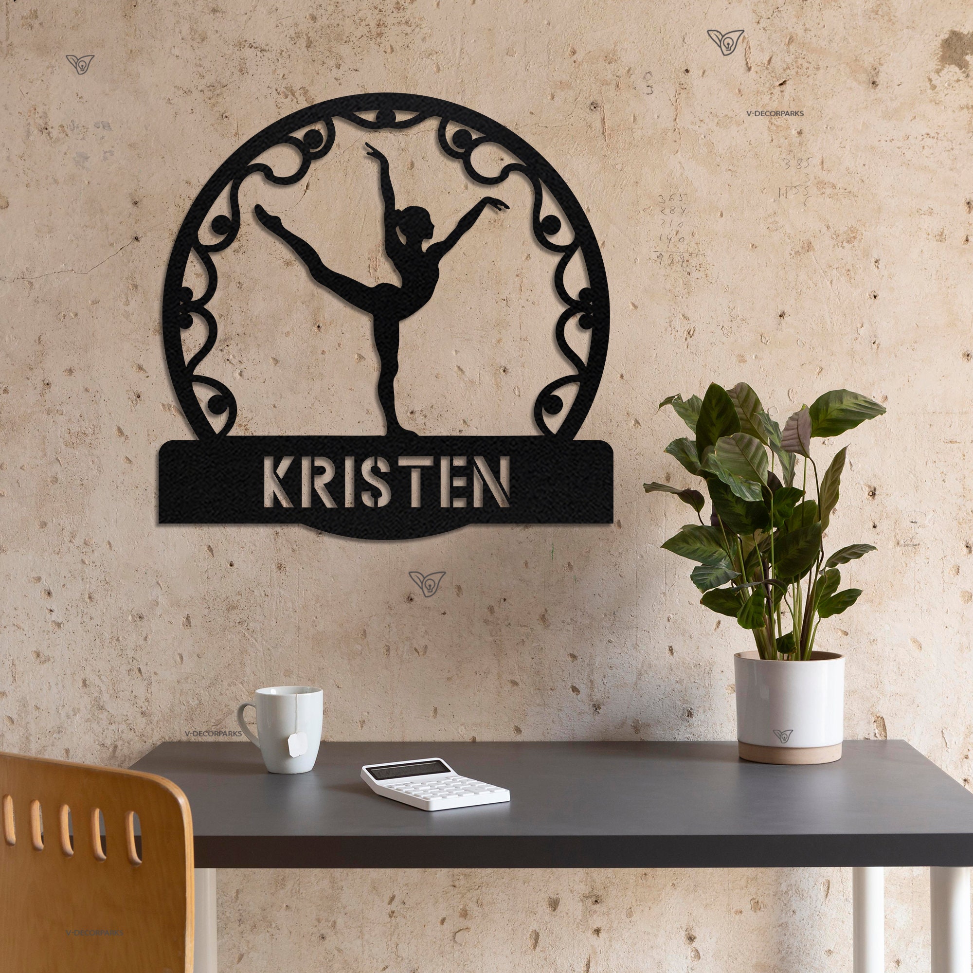 Custom Gymnastics Metal Sign With Led Lights, Gymnastics Sign ...