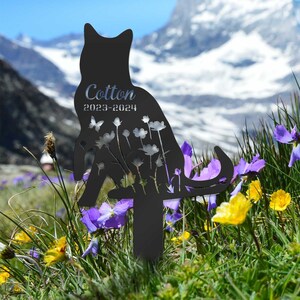 Custom Cat Memorial Sign, Cat Memorial Plaque, Cat Grave Marker, Cat ...