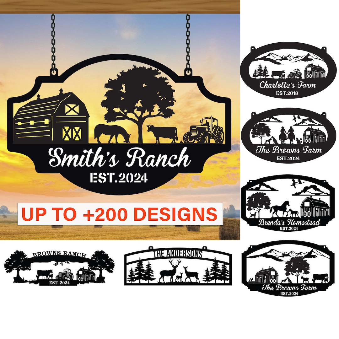 Personalized Ranch Metal Sign, Design Your Own Farm Sign, Farmville ...