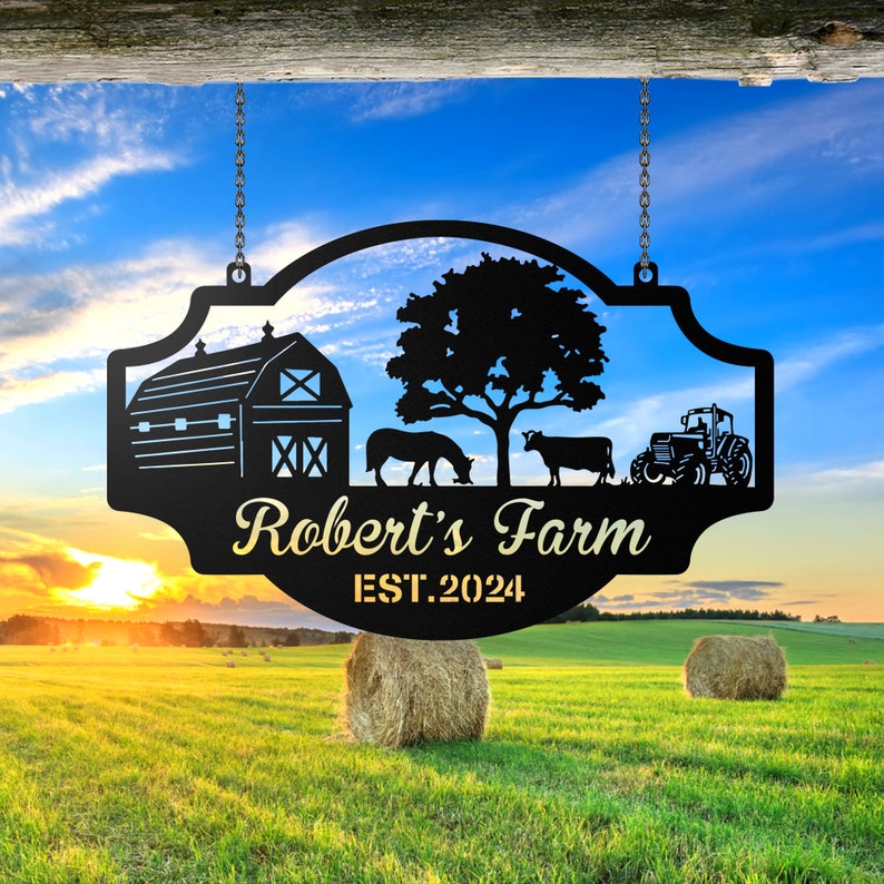 Personalized Ranch Metal Sign, Design Your Own Farm Sign, Farmville ...