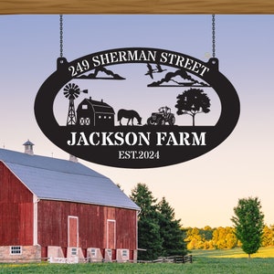 Custom Your Metal Farm Sign, Design Your Own Farm Sign, Farmhouse Metal ...