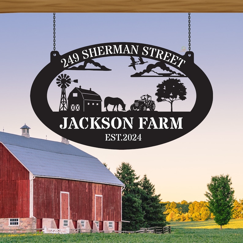 Custom Your Metal Farm Sign, Design Your Own Farm Sign, Farmhouse Metal ...