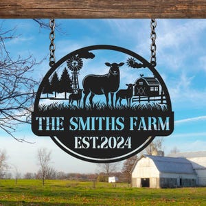 Custom Sheep Farm Metal Sign, Sheep Barn Sign, Sheep Metal Wall Art ...