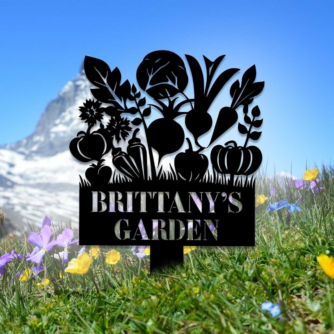 Personalized Vegetable Sign, Custom Garden Sign, Garden Decor, Gardener ...