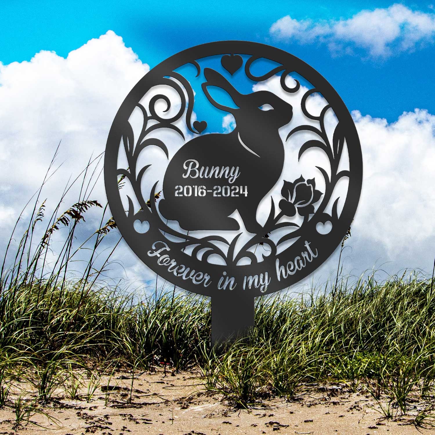 Personalized Rabbit Memorial Stake, Rabbit Grave Markers, Bunny Sign ...