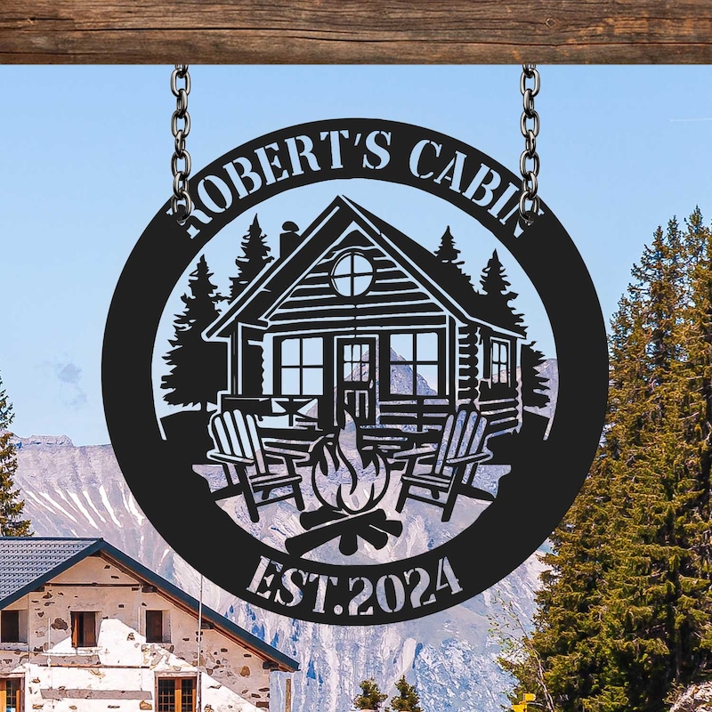 Wood Cabin Sign - Etsy