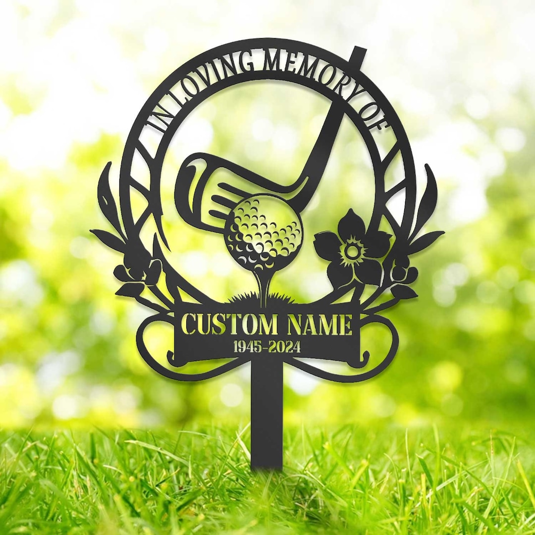 Personalized Golf Player Memorial Sign, Golf Memorial Sign, Golf Player ...