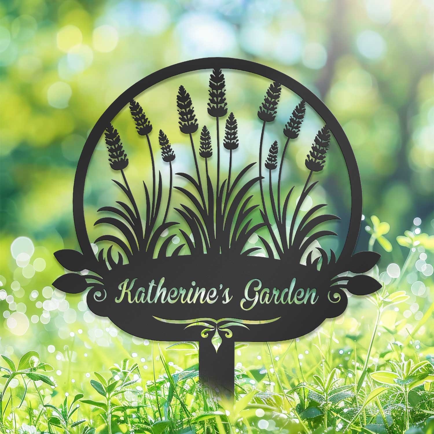 Custom Metal Lavender Stake Sign, Lavender Decoration, Garden Flower ...