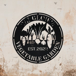 Custom Garden Sign, Personalized Vegetable Sign, Garden Decor ...