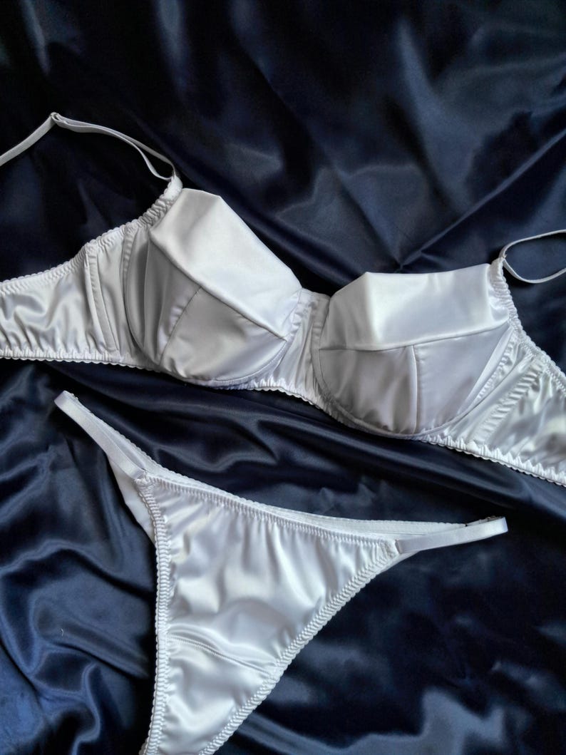 Satin Lingerie Set Wedding Lingerie Set Etsy
