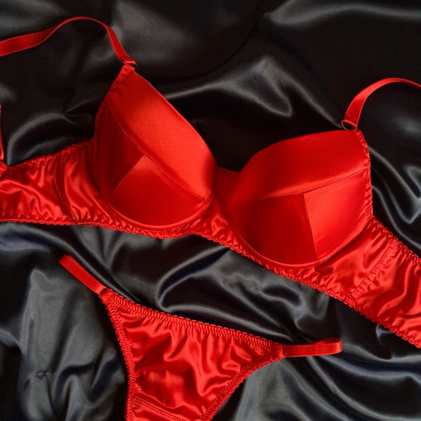 Satin Lingerie Etsy