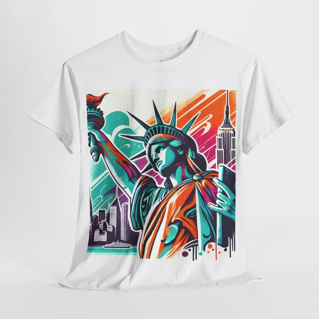 Statue of Liberty T-shirt: Iconic NYC Landmark Graphic Tee Patriotic ...